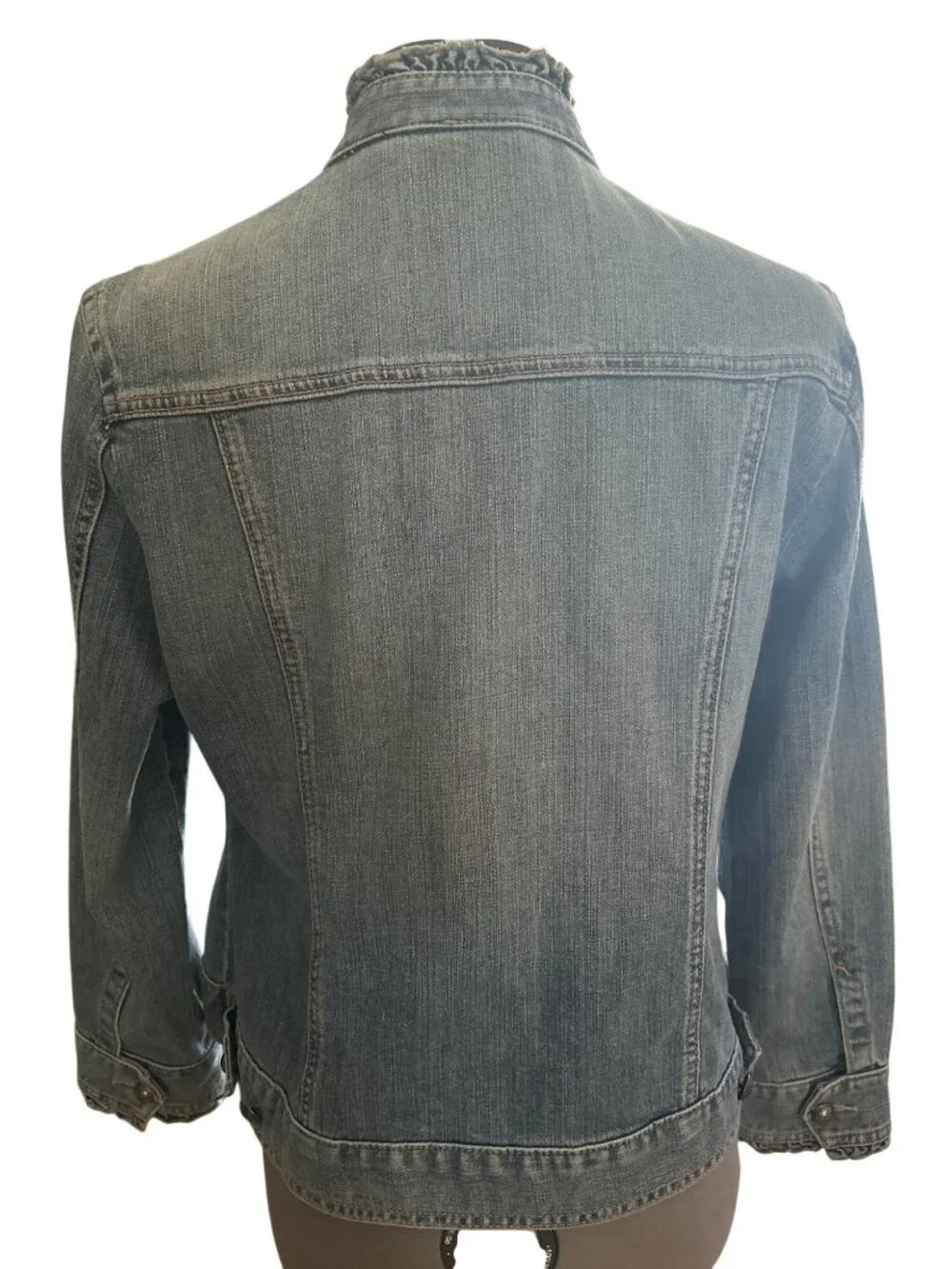 Chico's | Jackets & Coats | Chicos Platinum Denim Jacket Sz Med Light ...